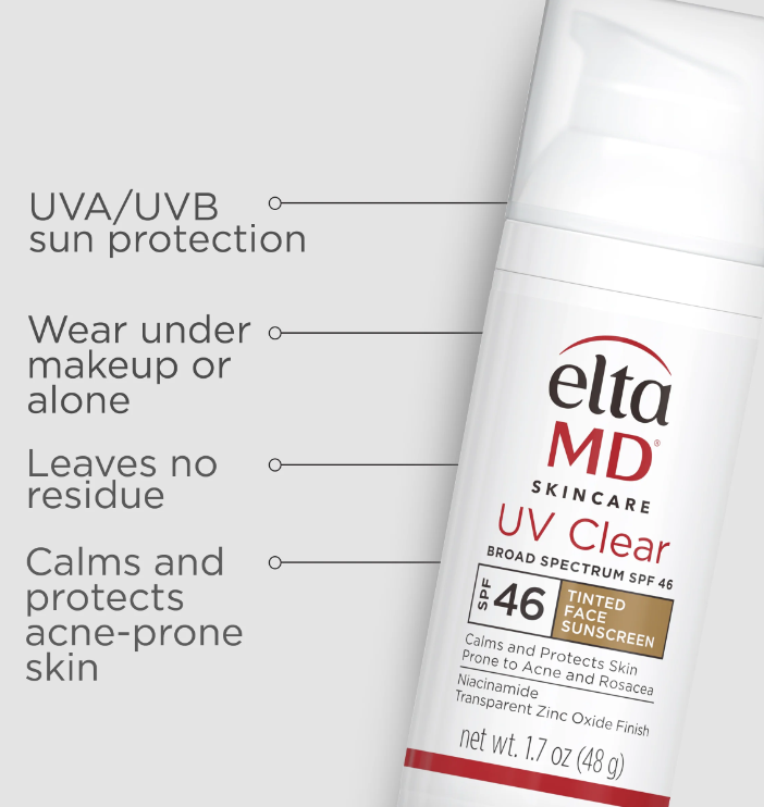 Elta MD UV Shield Broad Spectrum Tinted Spf 46 Facial Sunscreen - Luvia ...
