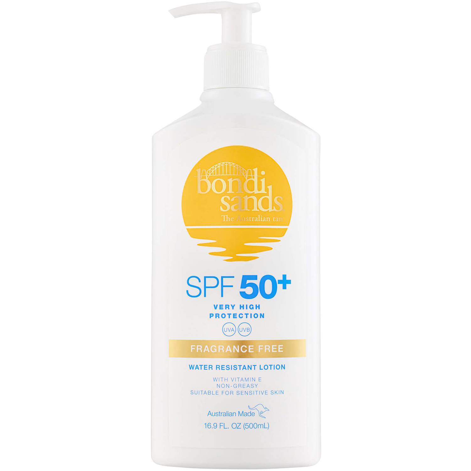 Bondi Sands SPF 50+ Fragrance Free Sunscreen Lotion Pump Pack 500ML ...